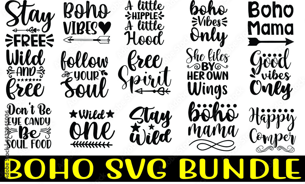 boho SVG design bundle Cut Files for Cutting Machines like Cricut and ...