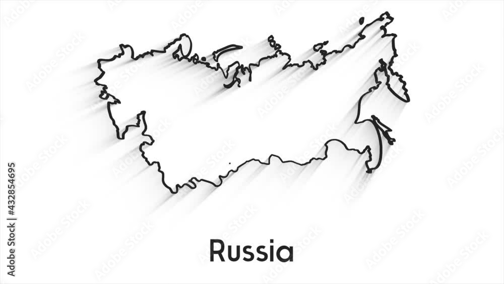 Russia Map Showing Up Intro By Regions 4k animated Russia map intro ...