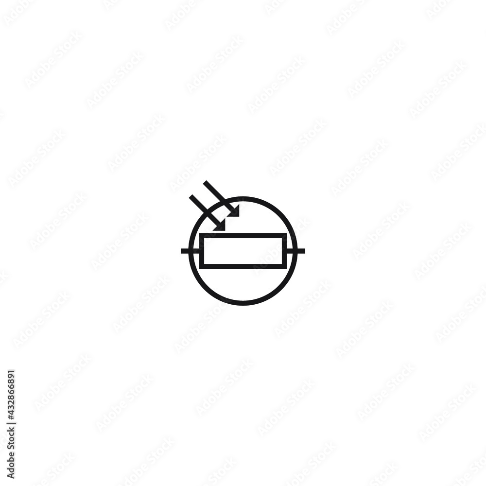LDR lamp symbol LDR lamp icon in electronic circuits Stock Vector ...