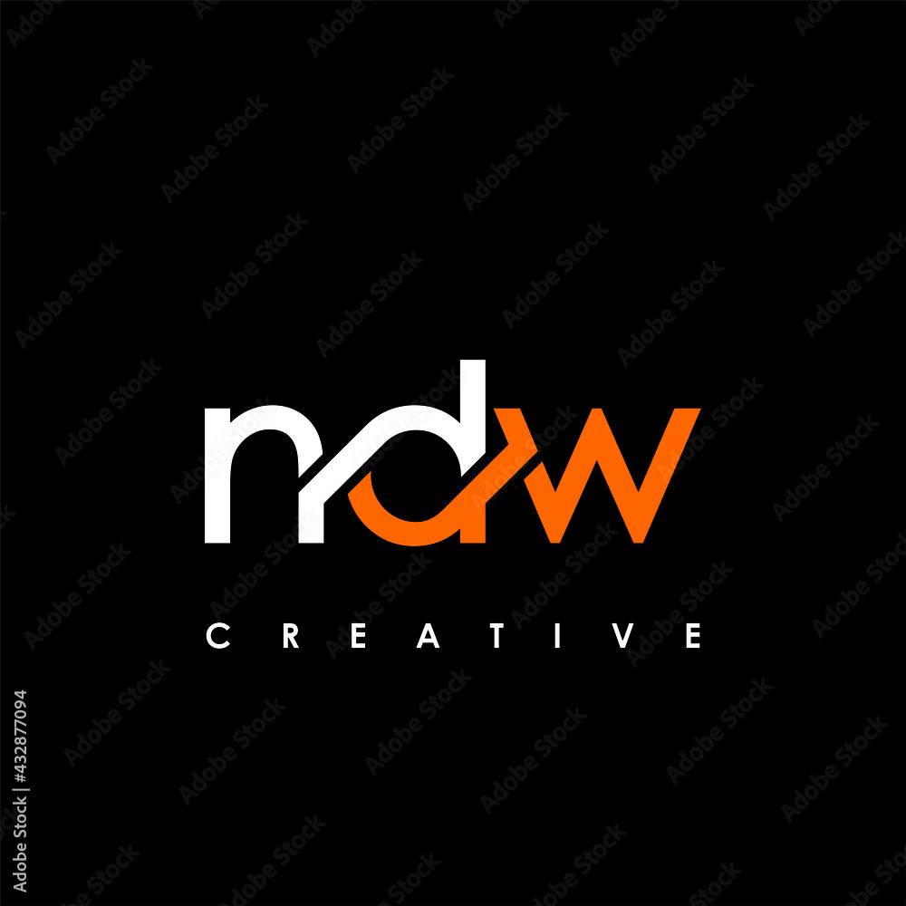 NDW Letter Initial Logo Design Template Vector Illustration Stock ...