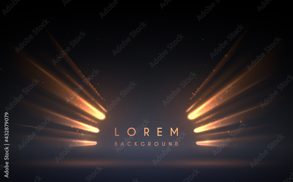 Abstract light rays effect on blue background Stock Vector | Adobe Stock