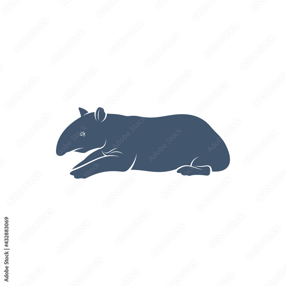 Tapir design vector illustration, Creative Tapir logo design concept ...