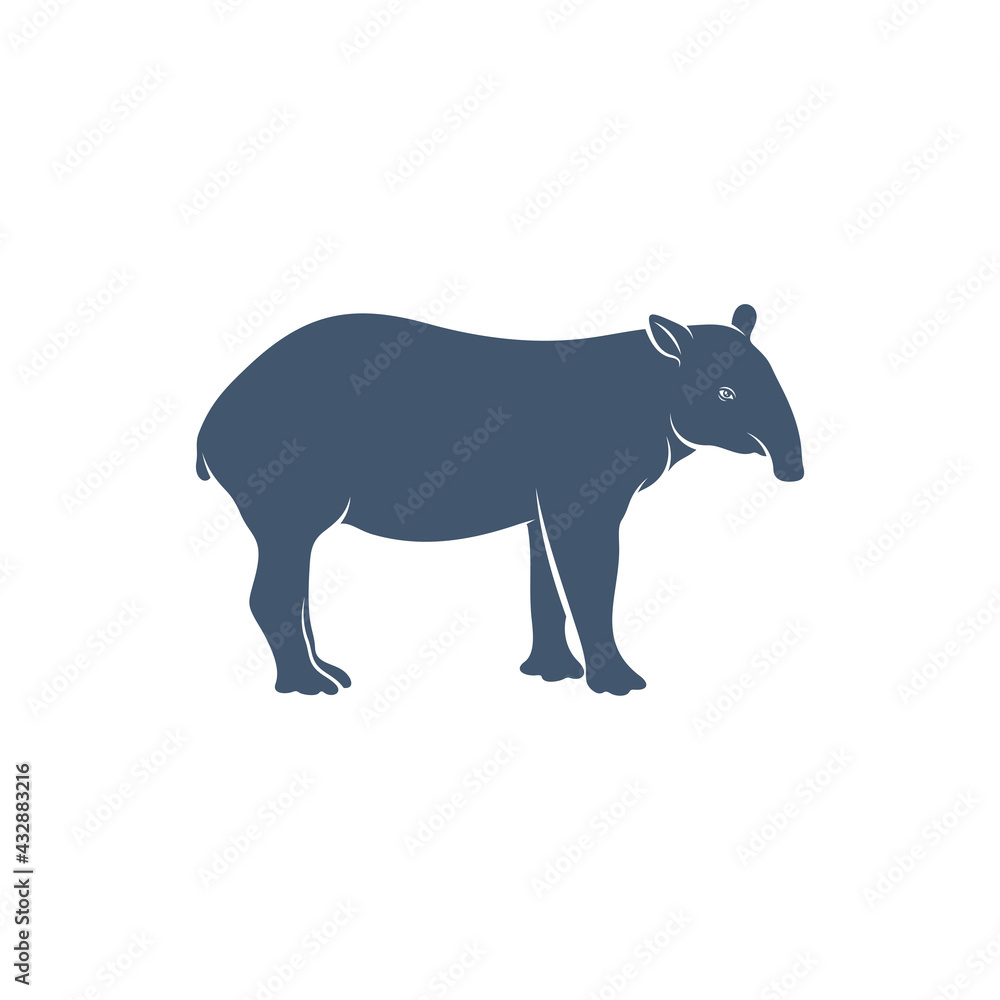 Vetor de Tapir design vector illustration, Creative Tapir logo design ...