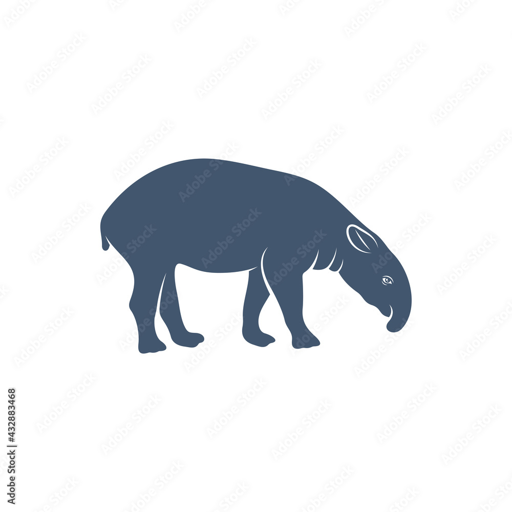 Tapir design vector illustration, Creative Tapir logo design concept ...