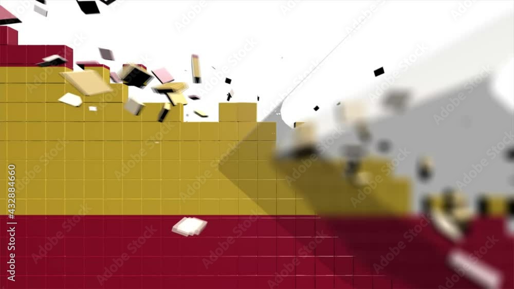 Spain flag Showing Up Intro By Regions 4k animated Spain map intro ...