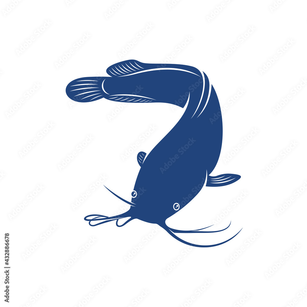 Catfish design vector illustration, Creative Catfish logo design ...