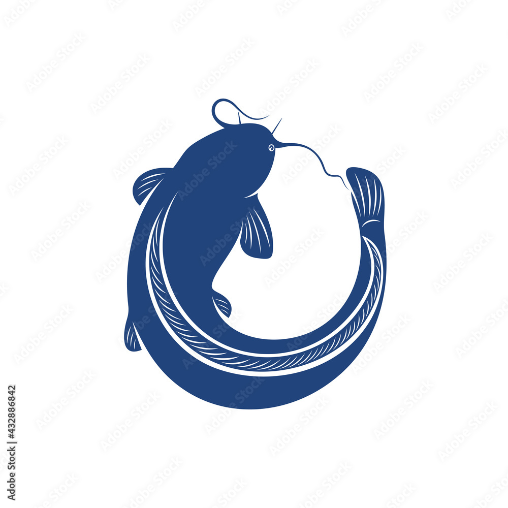 Catfish design vector illustration, Creative Catfish logo design ...