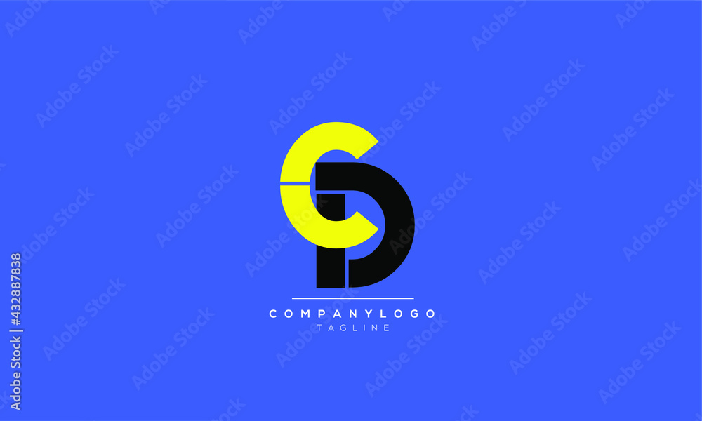 Alphabet letters Initials Monogram logo CD, CD INITIAL, CD letter Stock ...