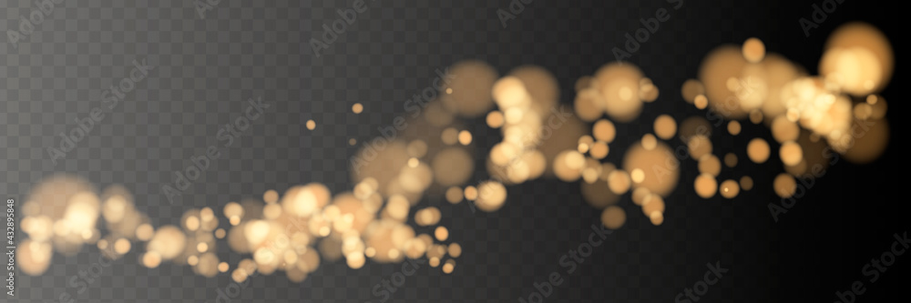 Bokeh lights isolated. Transparent blurred shapes. Abstract light ...