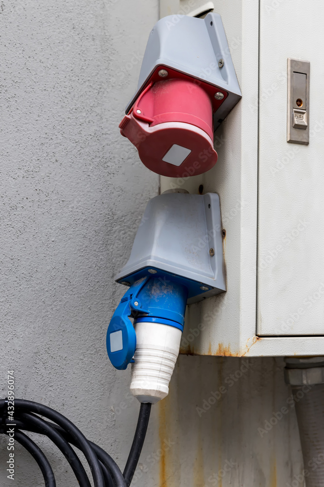 Power plugs. Electric Power Distribution Unit plug cable for Outdoor ...