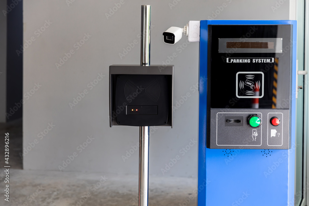 A machine automatics card for car park. Automatics card for parking in ...