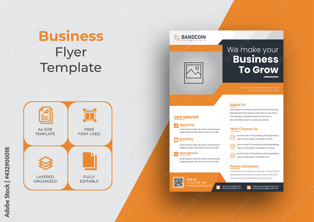 Business flyer template design, vector file, Flyer Template, business ...