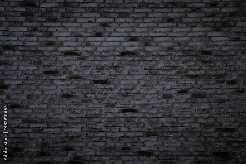 Dark brick wall background Stock Photo | Adobe Stock