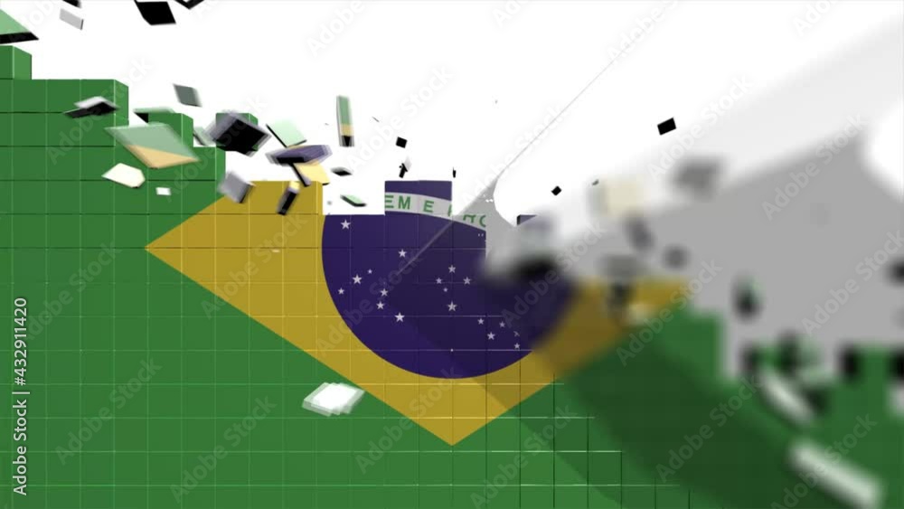 Brazil flag Showing Up Intro By Regions 4k animated Brazil map intro ...