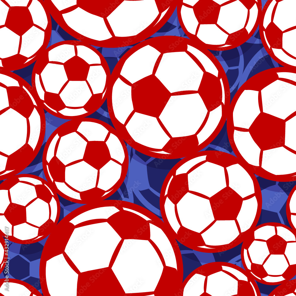 Seamless pattern with football soccer ball vector digital paper design ...