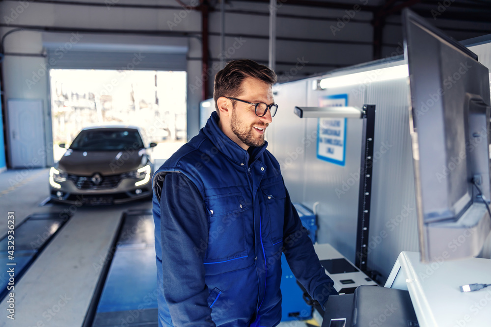 Technical inspection of the car. Car diagnostics on technical ...