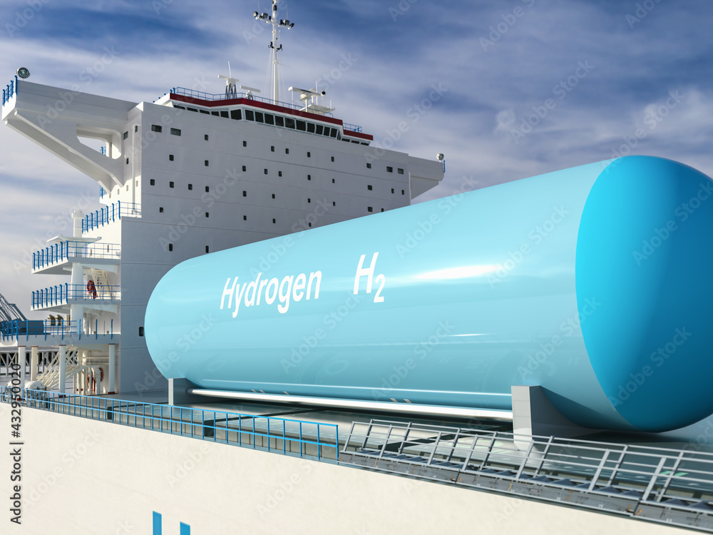 Liqiud Hydrogen renewable energy in vessel - LH2 hydrogen gas for clean ...