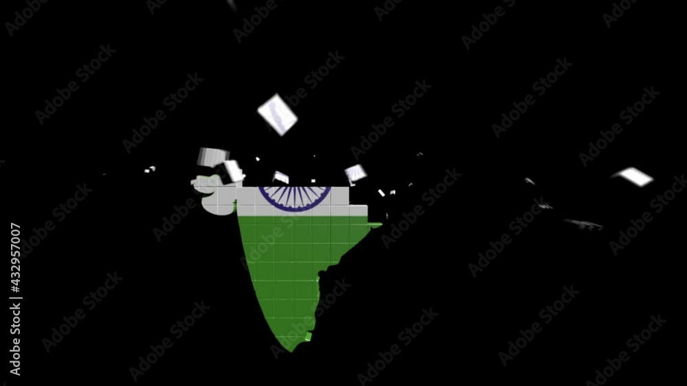 India Map Showing Up Intro By Regions 4k animated India map intro ...