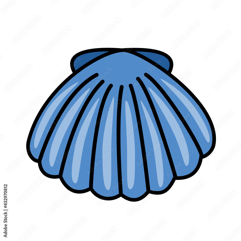 Seashell clipart vector clipart element isolated on white background ...
