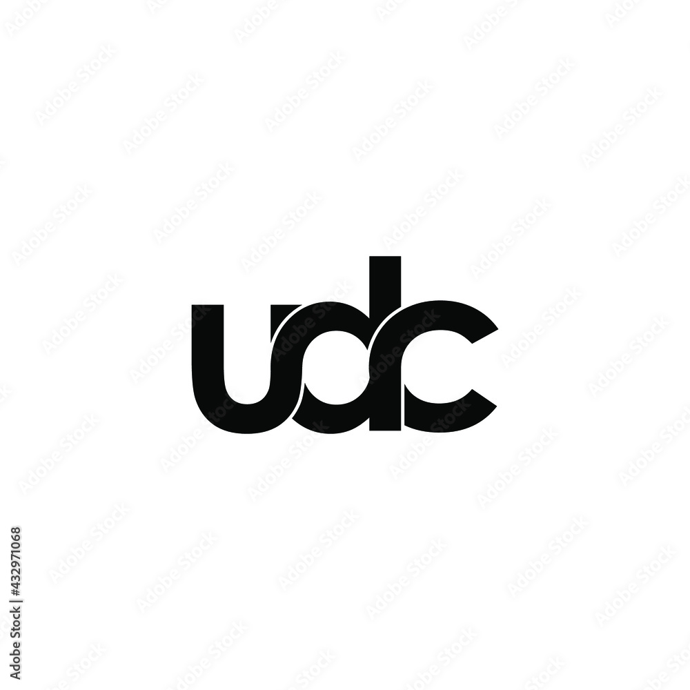 udc letter original monogram logo design Stock Vector | Adobe Stock