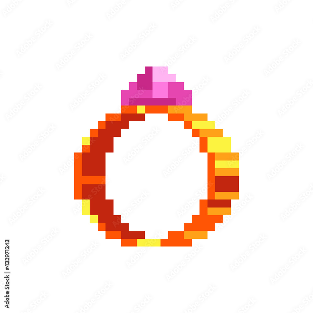 Ring with a precious stone. Logo for the jewelry store. Web site icon ...