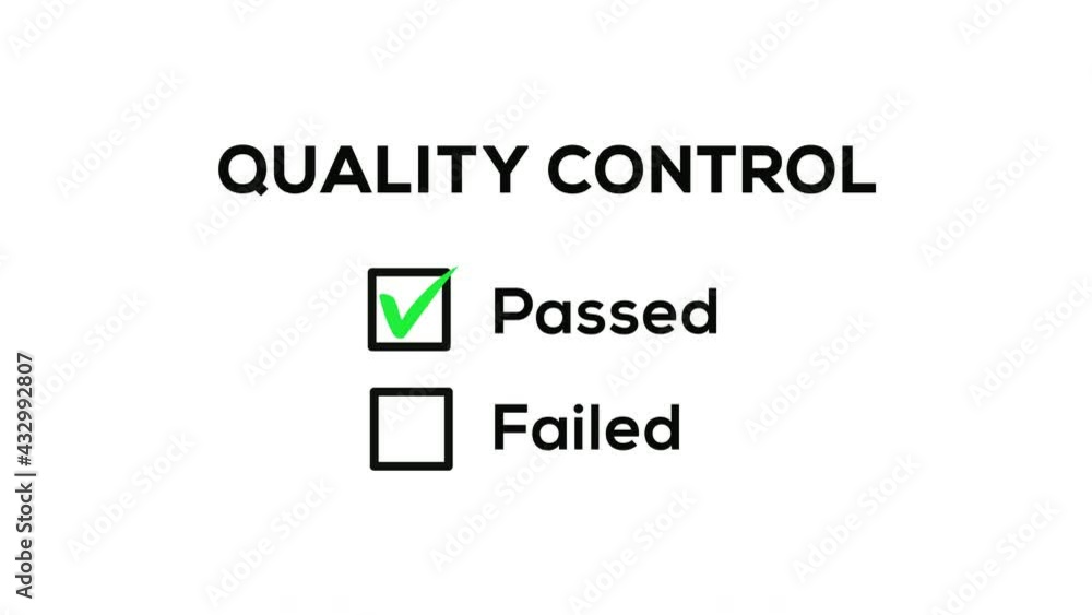 Quality Control on Square Passed and Failed Check List Animation on ...