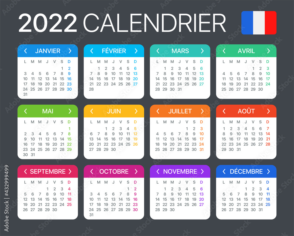 Calendrier Janvier Juin 2022 Clipart