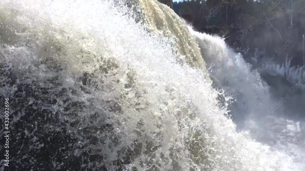 Mini Waterfall Springs Peacefully Dripping Close up shot of water ...