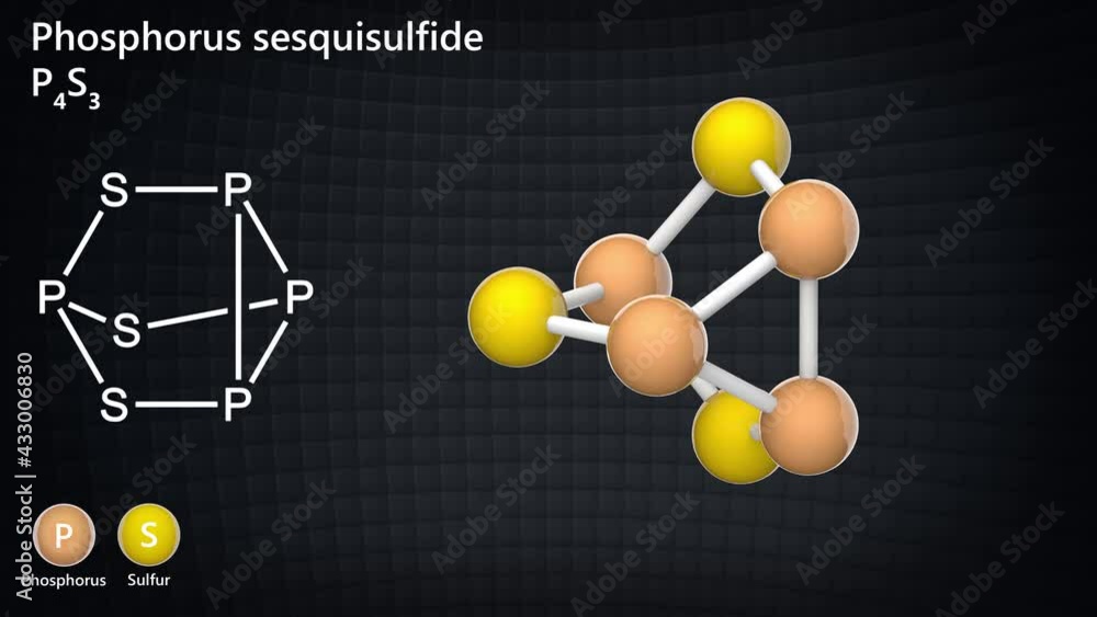 Phosphorus sesquisulfide is the inorganic compound with the formula ...
