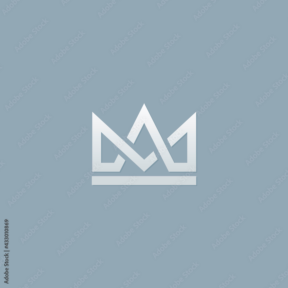 Geometric creative crown logo design. Vector template. Royal crown ...