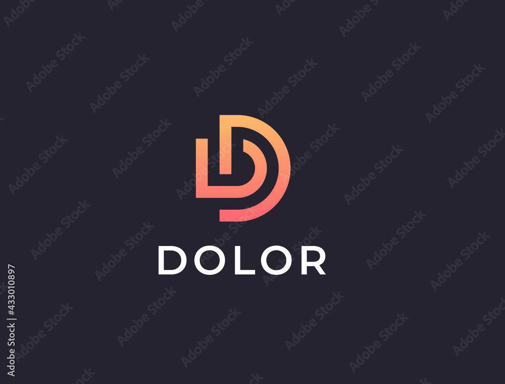 DD. Monogram of Two letters DD. Luxury, simple, minimal and elegant D ...