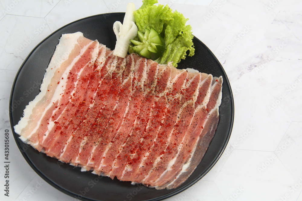 Freshly prepared Korean food Stock Photo | Adobe Stock