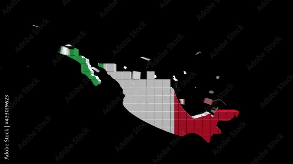 Mexico Map Showing Up Intro By Regions 4k animated Mexico map intro ...