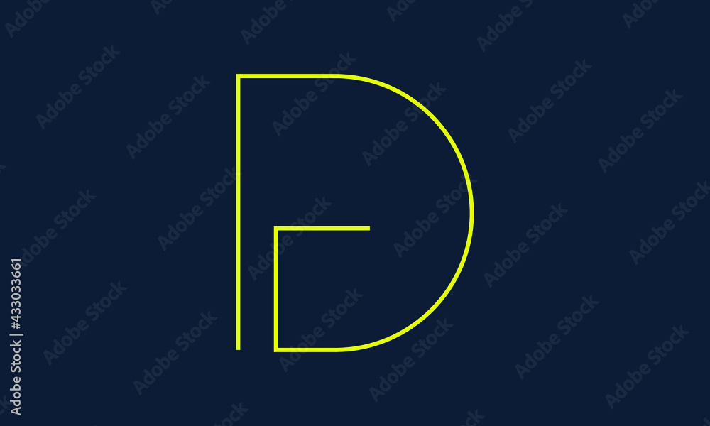 Vecteur Stock DG/GD logo, DG/GD letter logo design with yellow and navy ...