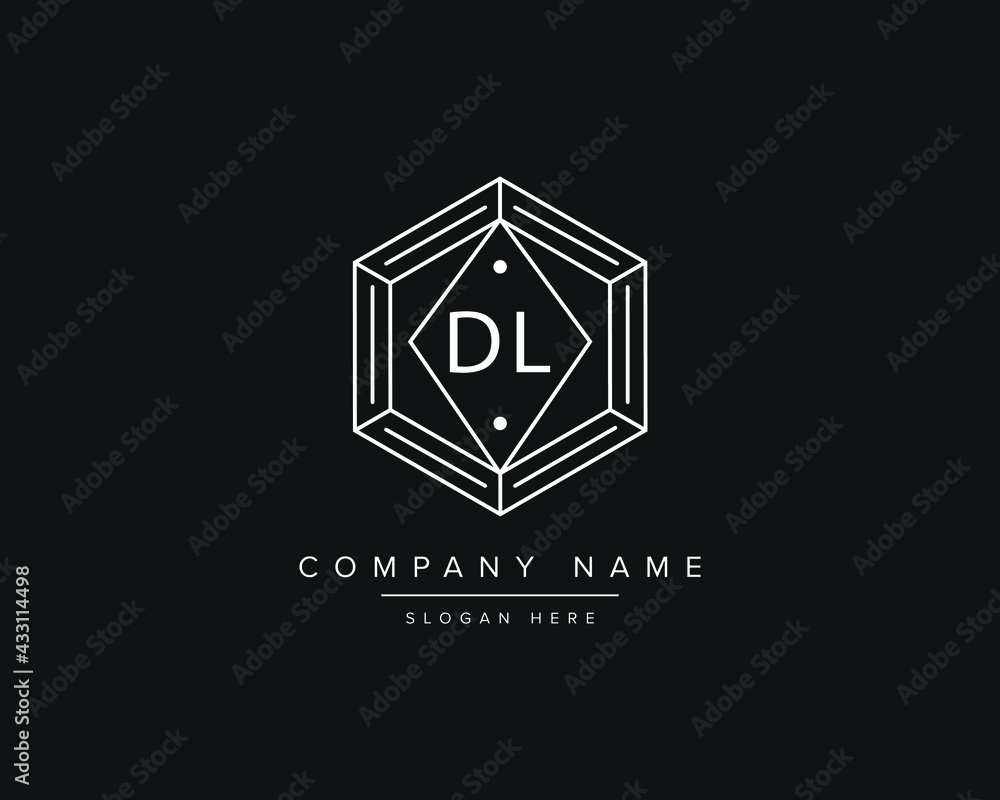 Alphabet letter DL logo design vector Stock Vector | Adobe Stock