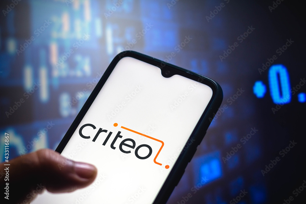 May 11, 2021, Brazil. In this photo illustration the Criteo logo seen ...