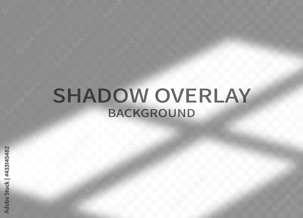 Shadow overlay effect background. Transparent shadow of window and soft ...