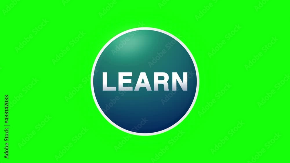 Learn Text Button Click Animation on Black Background and Green Screen ...