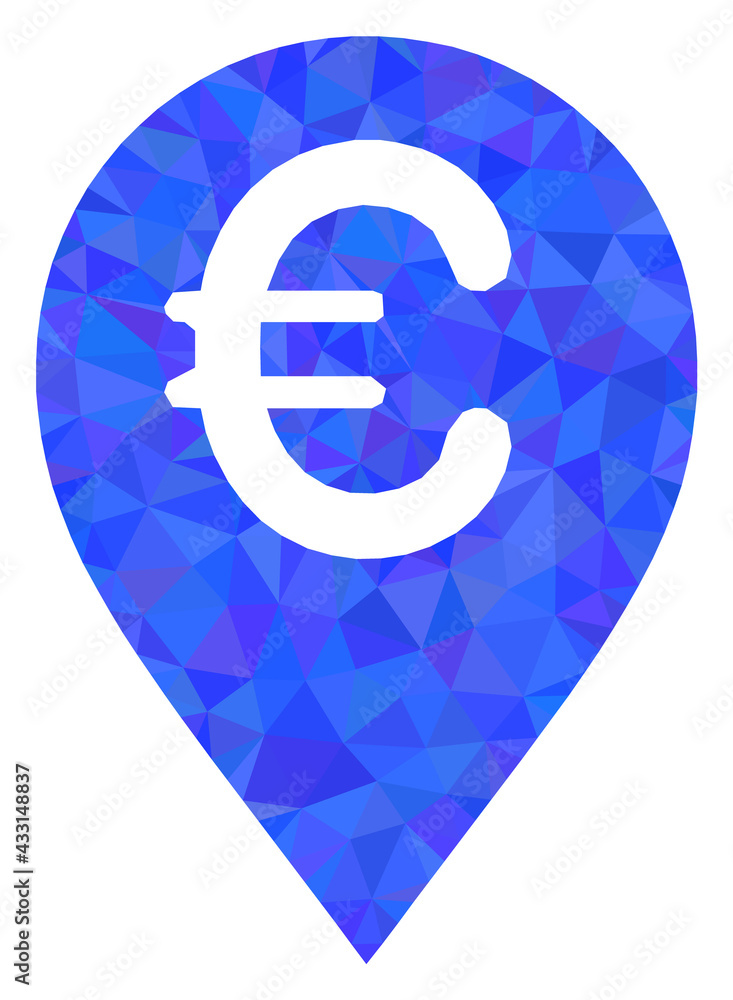 Triangle euro map marker polygonal icon illustration. Euro Map Marker ... Triangle euro map marker polygonal icon illustration. Euro Map Marker ...