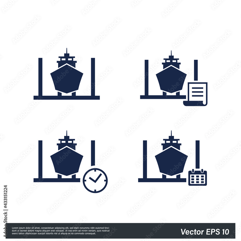ship service schedule icon Stock Vector | Adobe Stock