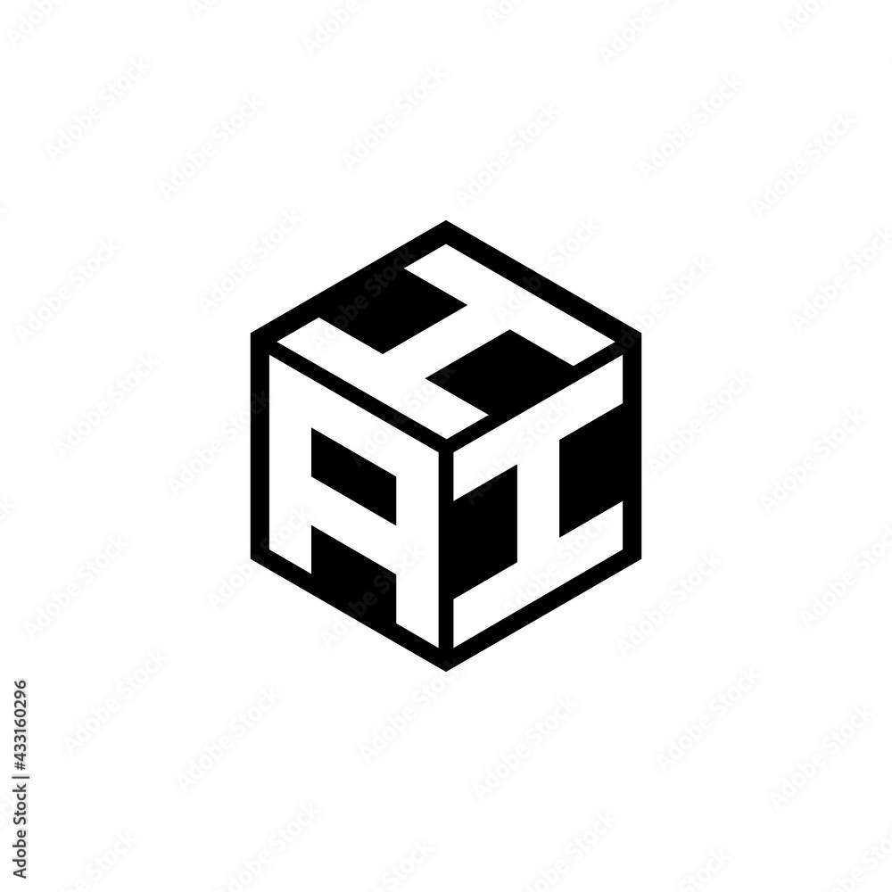 AIH letter logo design with white background in illustrator, vector ...