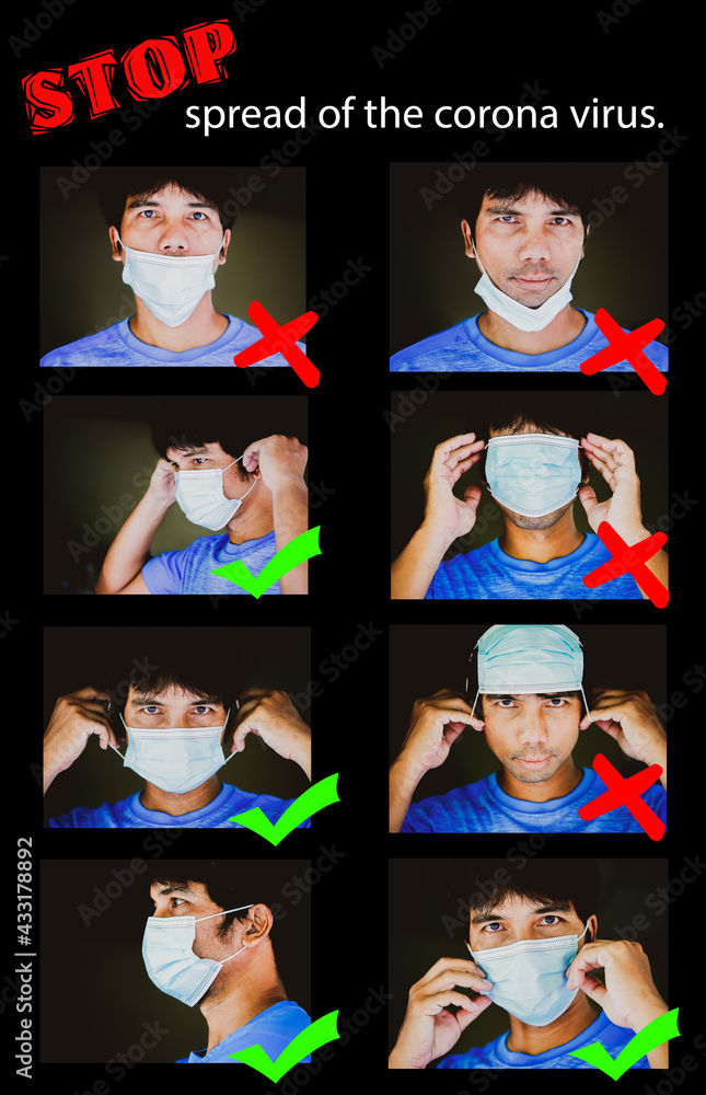Images of Asian men wearing different types of masks are both wrong and ...