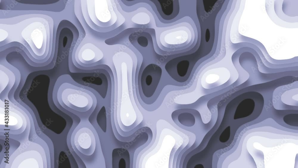 Grey outline topographic contour map abstract tech motion graphic ...