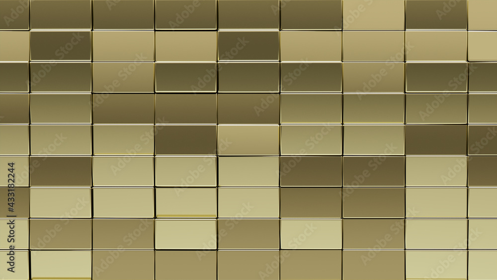 Luxurious, Gold Wall background with tiles. Polished, tile Wallpaper ...