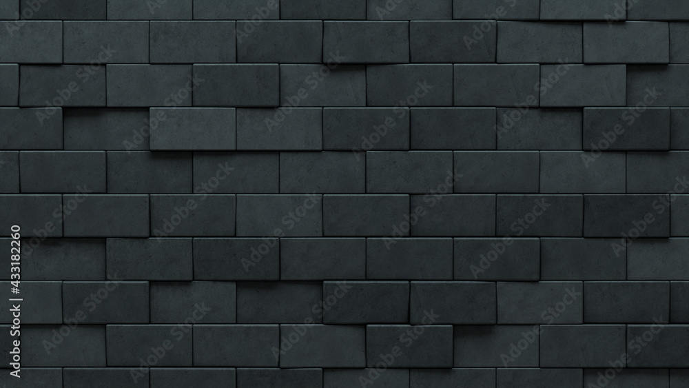 Semigloss Tiles arranged to create a 3D wall. Futuristic, Concrete ...