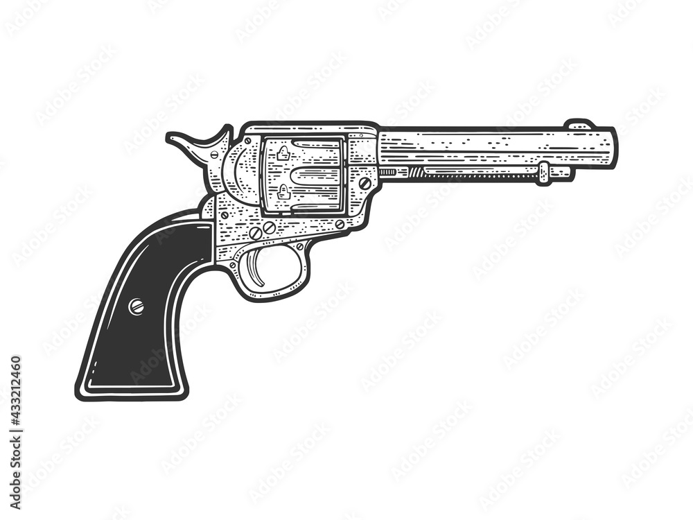 Colt Peacemaker sketch vector illustration Stock Vector | Adobe Stock
