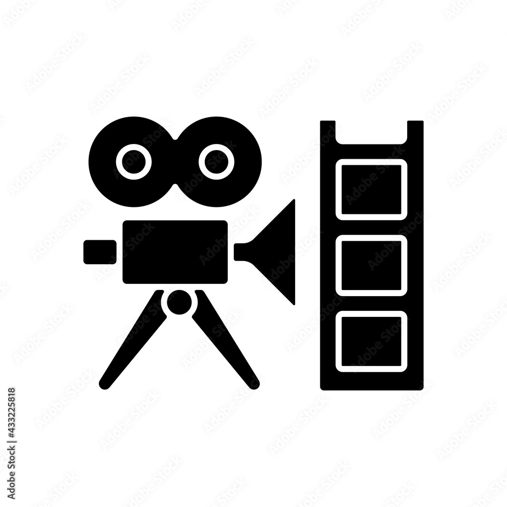 Retro channel black glyph icon. Classic programming on TV channel ...