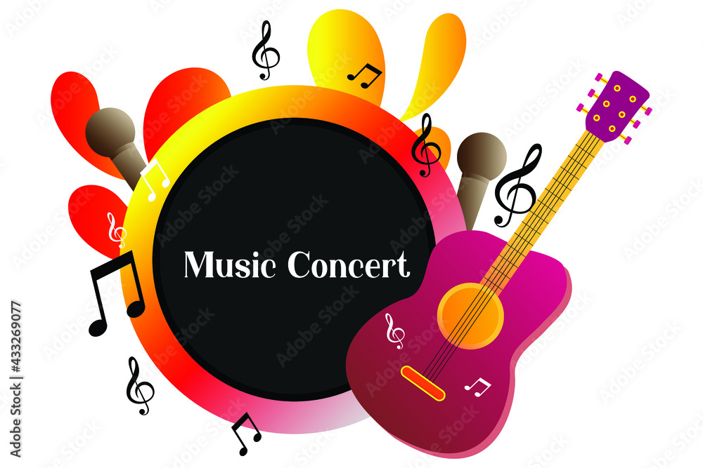 music concert background, Music poster for concert art vector, musical ...