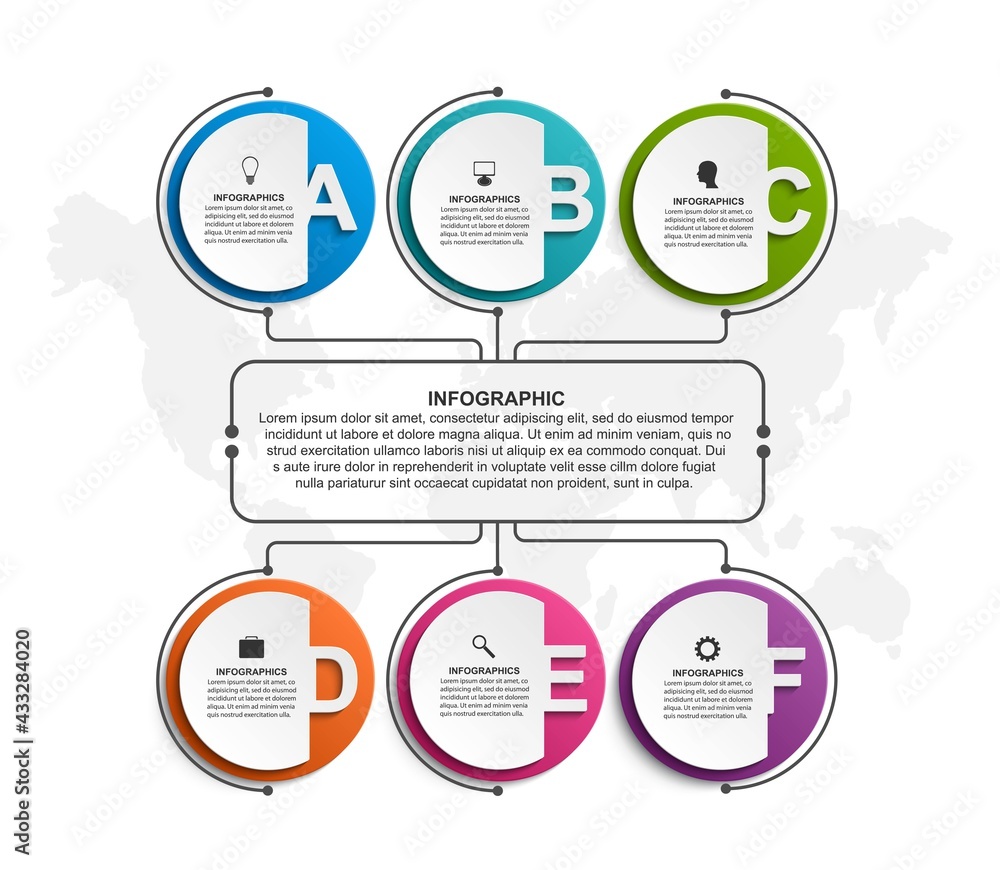 Infographic design organization chart template. Stock Vector | Adobe Stock