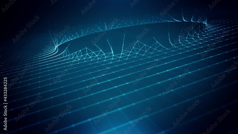 Abstract Plexus Geometrical Background Loop/ 4k animation of an abstract plexus shape technology ...